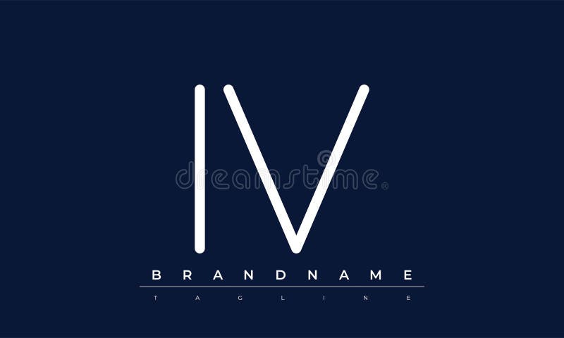 Creative IV Letter Initial Logo Vector Image Stock Vector ...
