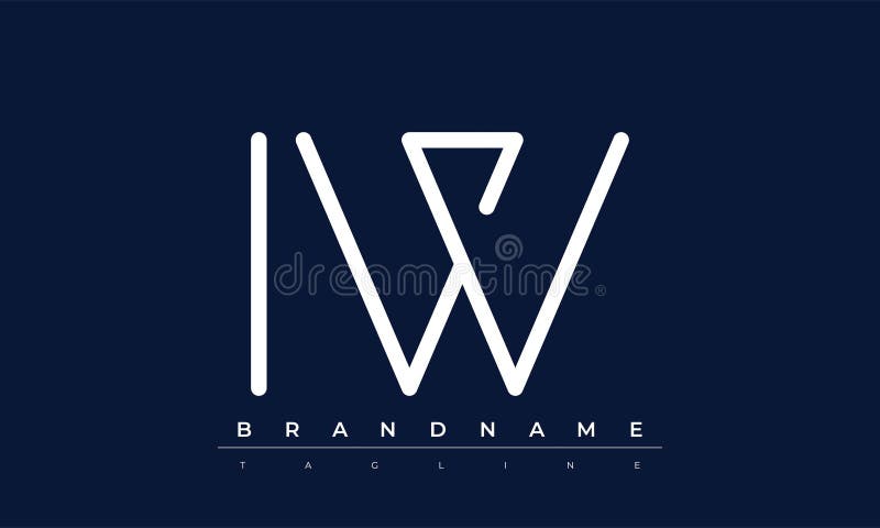 Creative IW Letter Initial Logo Vector Image Stock Vector ...