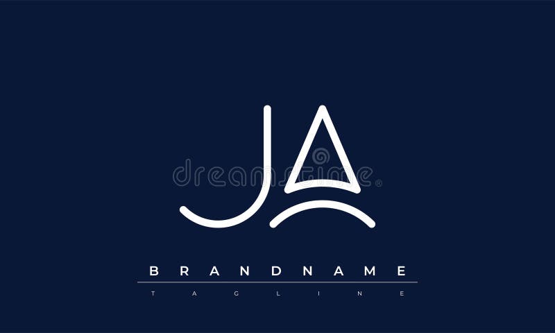 Creative JA Letter Initial Logo Vector Image Stock Vector ...