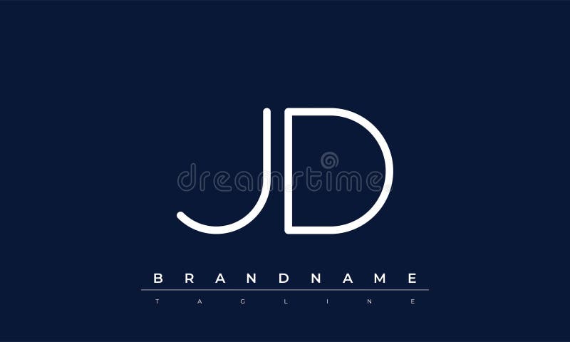 Creative JD Letter Initial Logo Vector Image Stock Vector ...