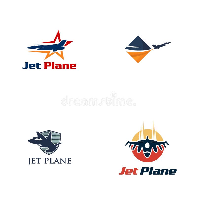 Creative Jet Plane Logo Vector Art Logo Stock Vector - Illustration of ...