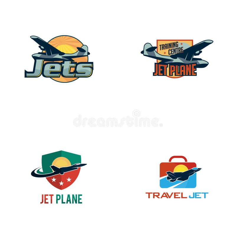 Creative Jet Plane Logo Vector Art Logo Stock Vector - Illustration of ...