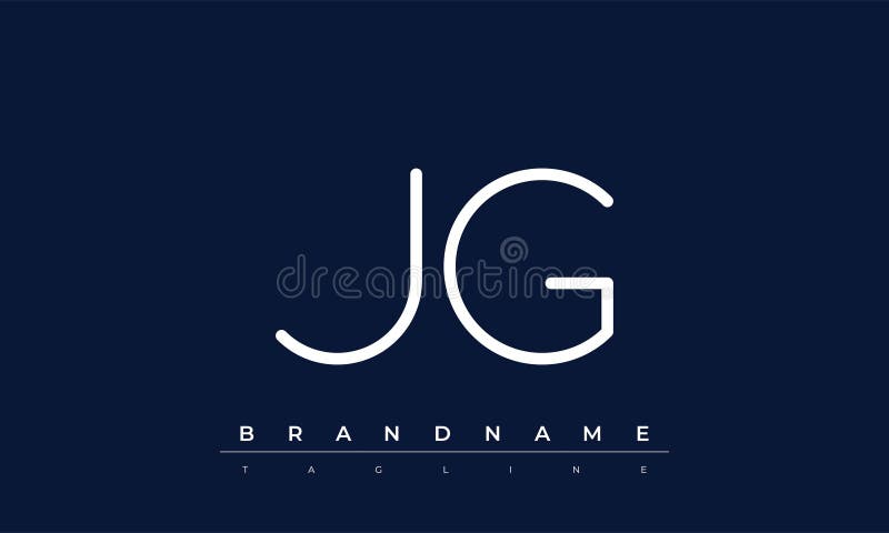 Creative JG Letter Initial Logo Vector Image Stock Vector ...