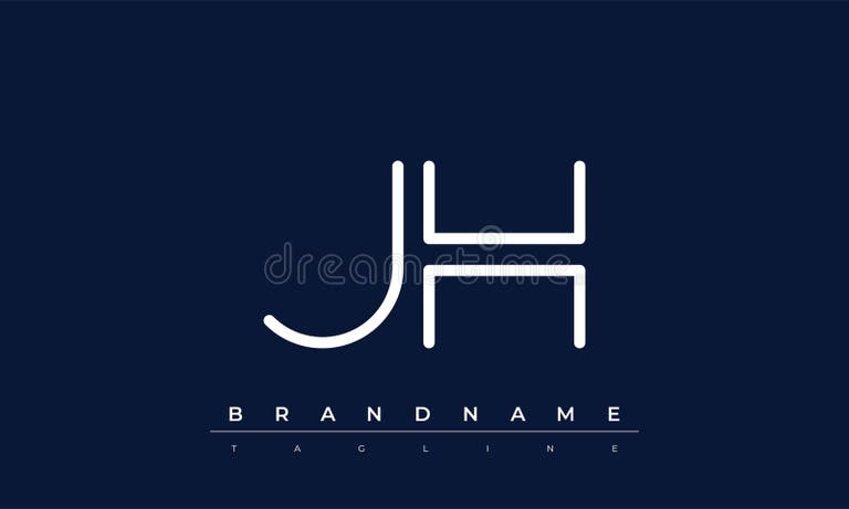 Creative JH Letter Initial Logo Vector Image Stock Vector ...
