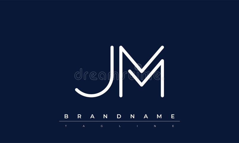 Creative JM Letter Initial Logo Vector Image Stock Vector ...