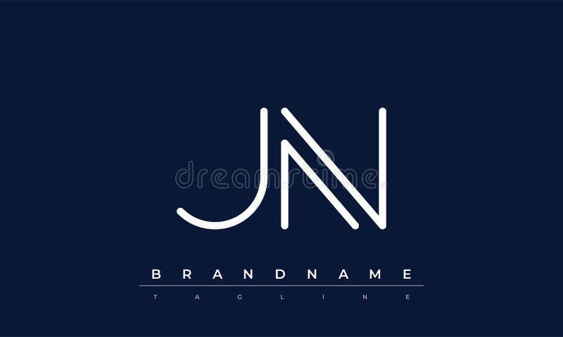 Creative JN Letter Initial Logo Vector Image Stock Vector ...