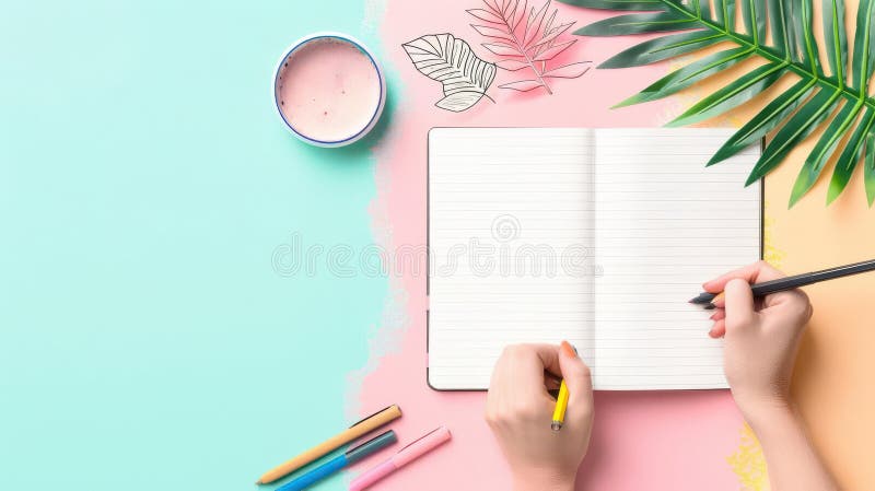 Creative Journaling Design an Illustration of a Person Using a Journal ...