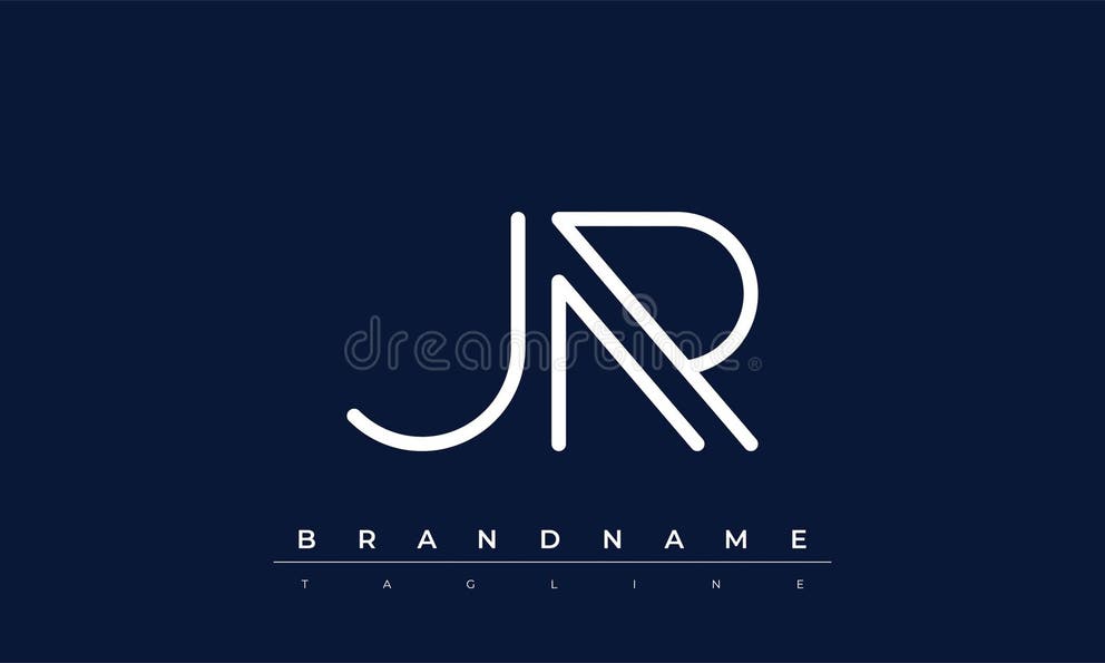 Creative JR Letter Initial Logo Vector Image Stock Vector ...