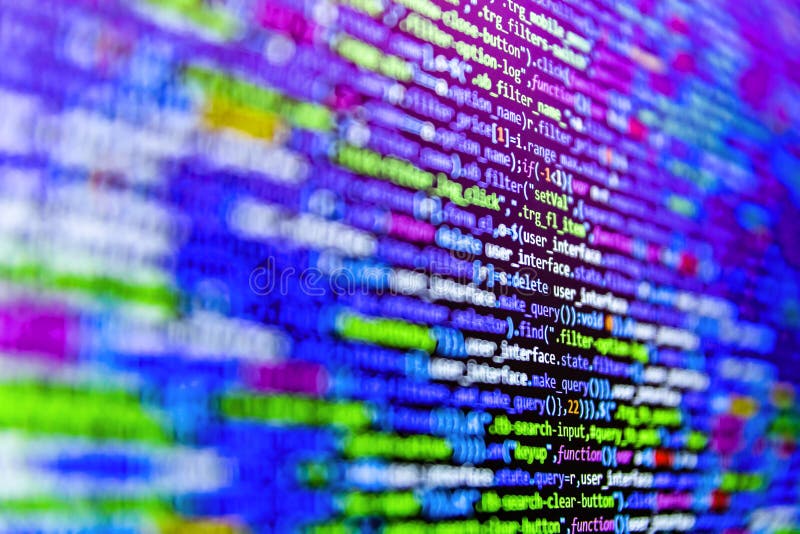 Creative Js Html5 Closeup Set On Background Laptop Screen Show