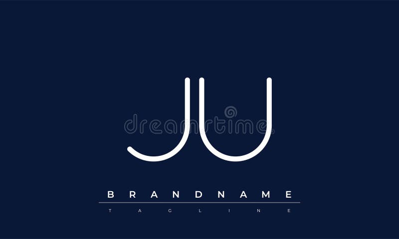Creative JU Letter Initial Logo Vector Image Stock Vector ...