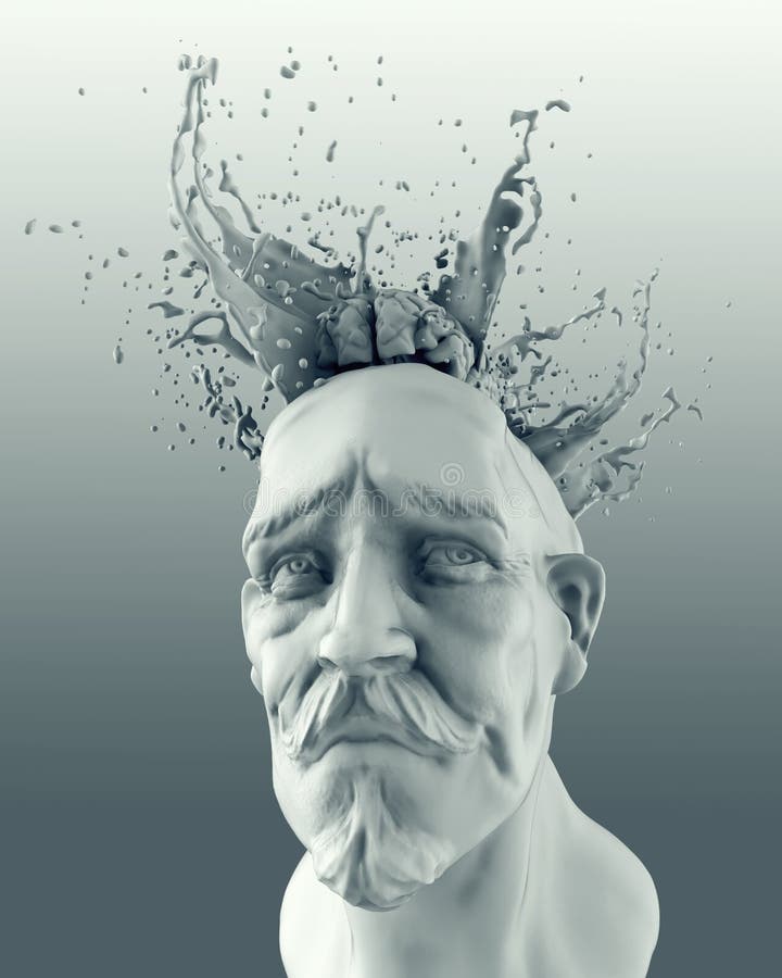 Creative Juice Brain with Clipping Path Stock Illustration ...