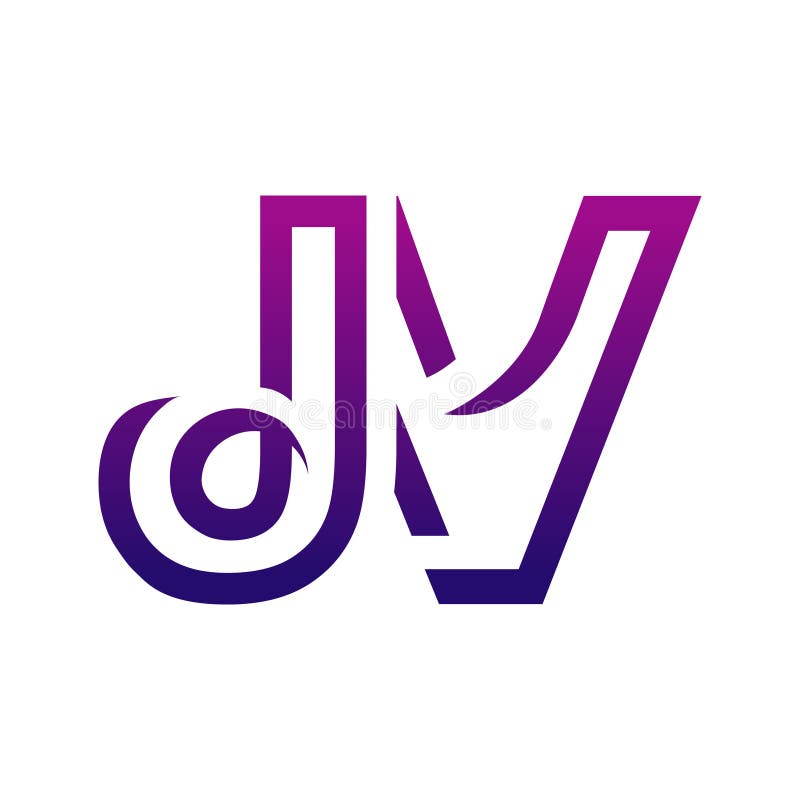 Creative JV Logo Icon Design Stock Vector - Illustration of business ...