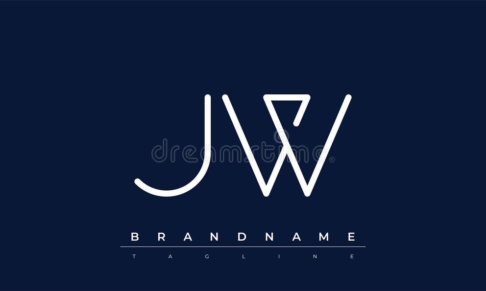 Creative JW Letter Initial Logo Vector Image Stock Vector ...