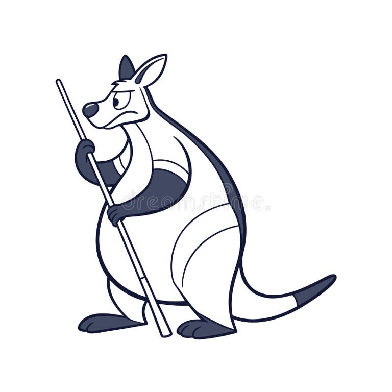 Creative Kangaroo Billiards Illustration for Unique Designs Stock Photo ...