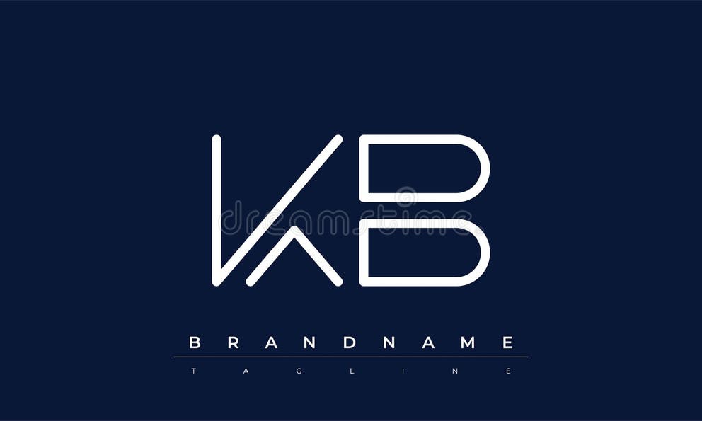 Creative KB Letter Initial Logo Vector Image Stock Vector ...
