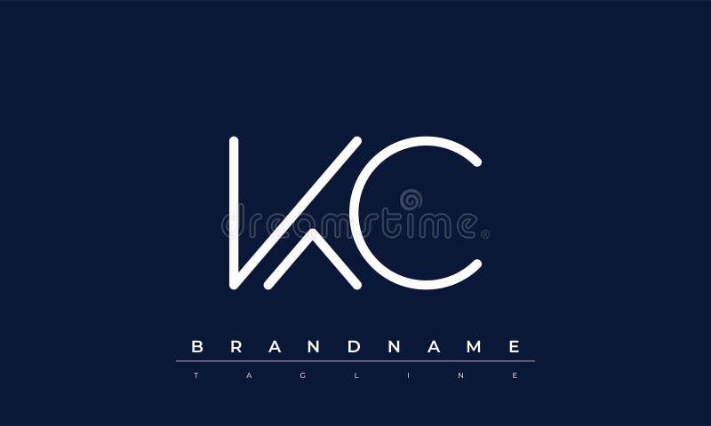 Creative KC Letter Initial Logo Vector Image Stock Vector ...