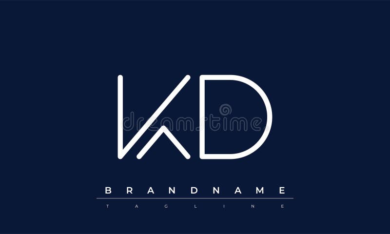 Creative KD Letter Initial Logo Vector Image Stock Vector ...
