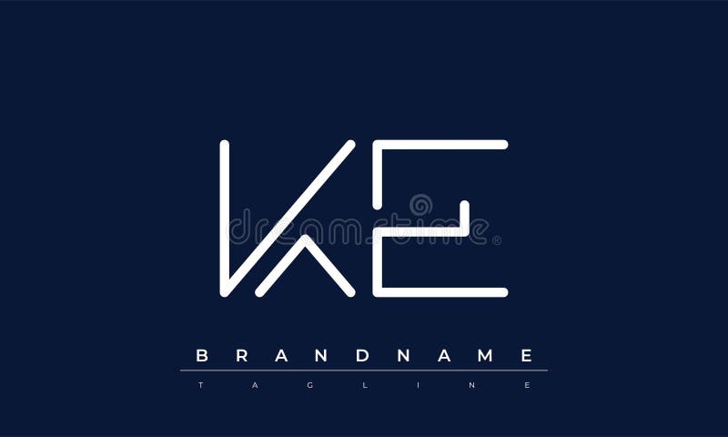 Creative KE Letter Initial Logo Vector Image Stock Vector ...