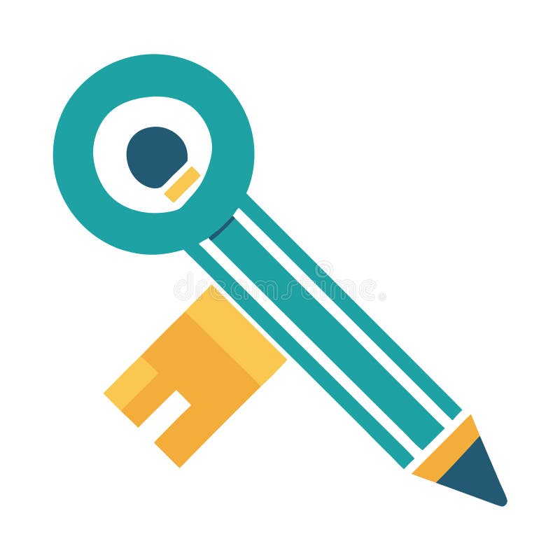 Creative Key: Pencil and Key Icon, Security, Design, Creative Writing ...