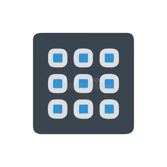 Creative Keypad Icon Representation Stock Vector - Illustration of ...