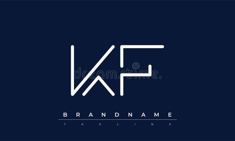 Creative KF Letter Initial Logo Vector Image Stock Vector ...