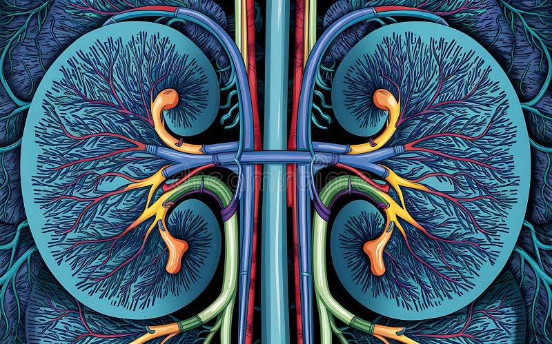 Creative Kidney Pattern Wallpaper for Medical Awareness Stock ...