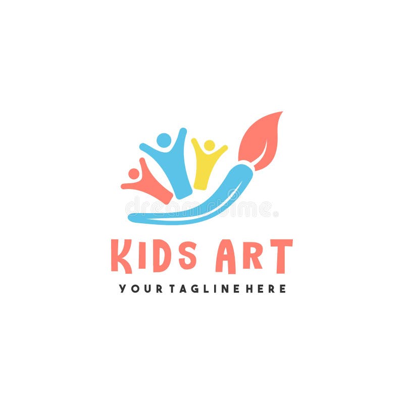 Creative Kids Art Logo Design Stock Illustration - Illustration of ...