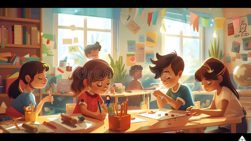 Creative Kids Engage in Art Projects, Collaborative Learning Flourishes ...