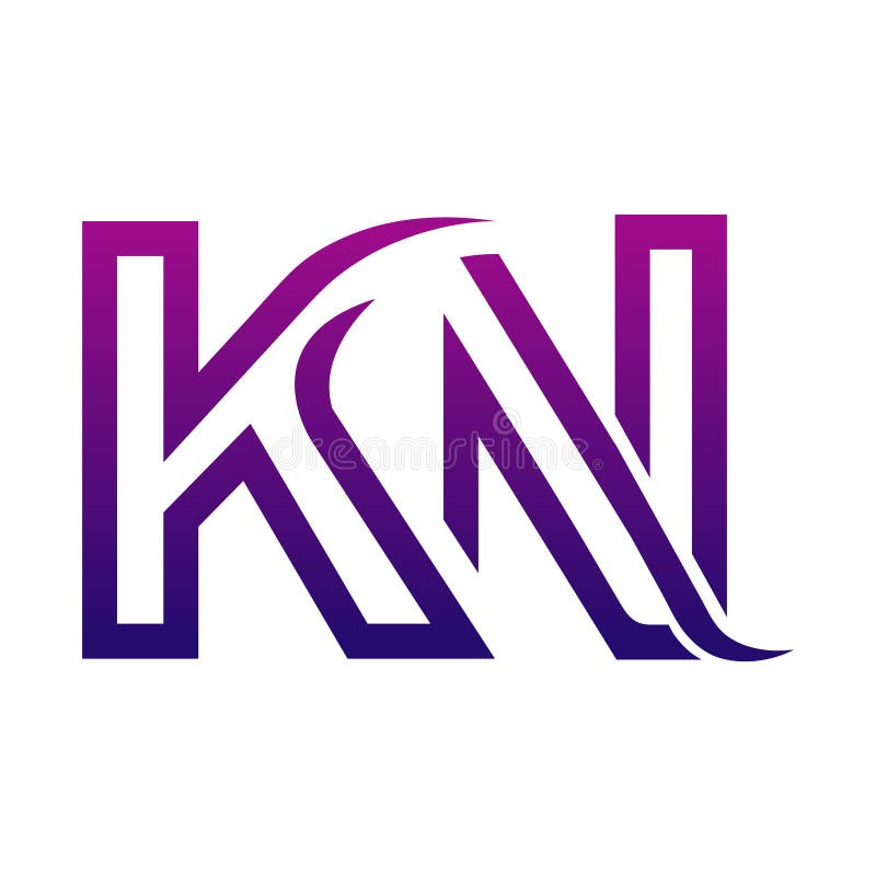 Creative KN Logo Icon Design Stock Vector - Illustration of cutting ...