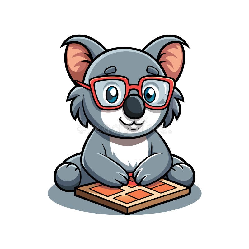 Creative Koala Board Games Illustration for Art Stock Image ...