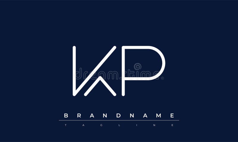 Creative KP Letter Initial Logo Vector Image Stock Vector ...