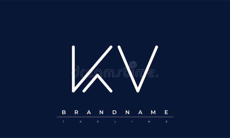 Creative KV Letter Initial Logo Vector Image Stock Vector ...