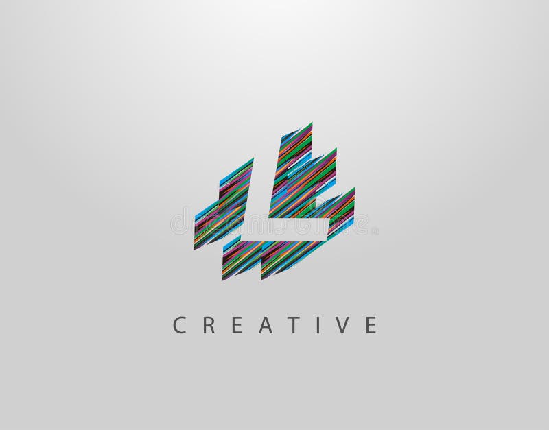 Creative L Letter Logo. Modern Abstract Geometric Initial L Design ...
