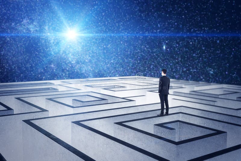 Creative Labyrinth Background Stock Image - Image of puzzle, idea ...