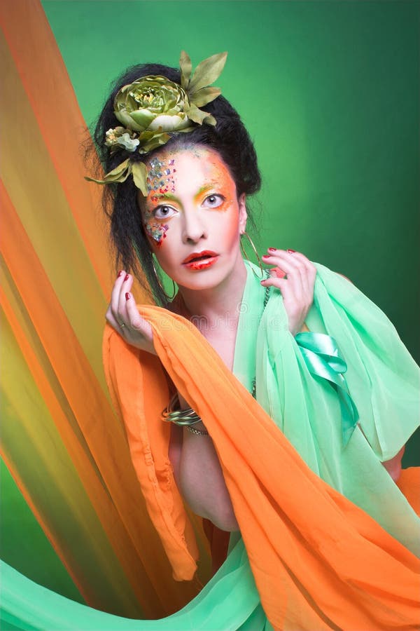 Creative lady. stock photo. Image of artistic, carnival - 37947852