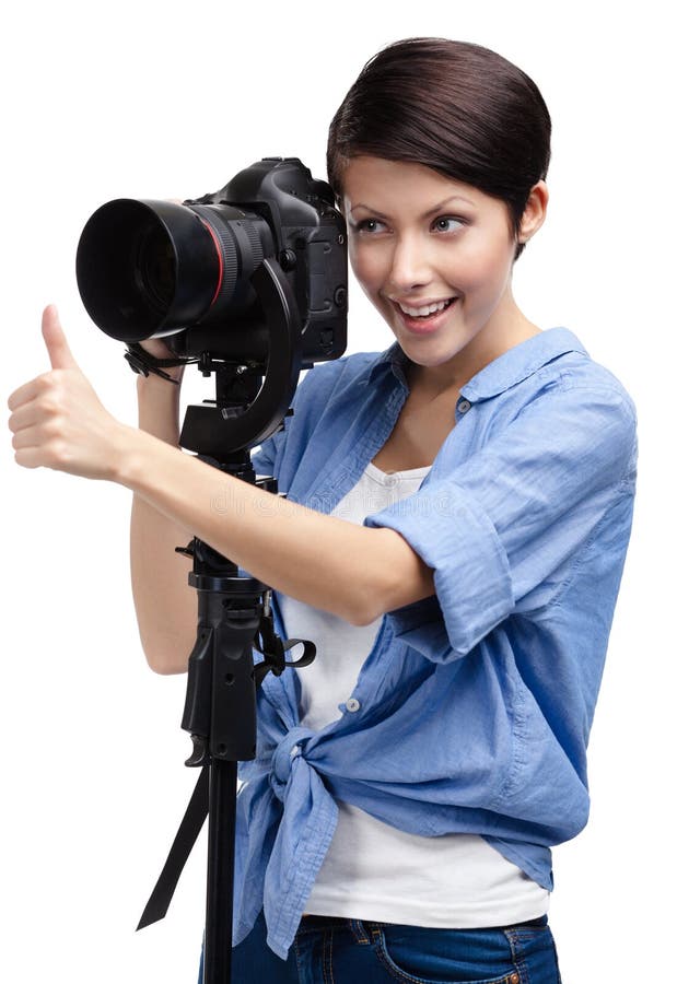 Creative Lady-photographer Takes Images Stock Image - Image of creative ... Creative Lady-photographer Takes Images Stock Image - Image of creative ...