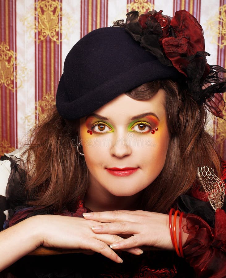 Creative lady. stock photo. Image of fashion, lady, face - 32667554