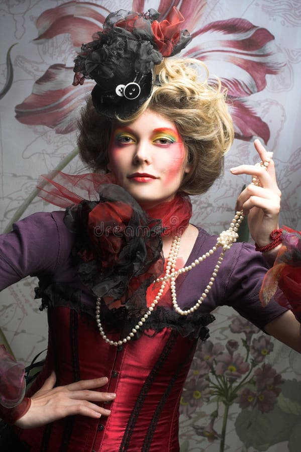 Creative lady stock photo. Image of artistic, blue, model - 40176694