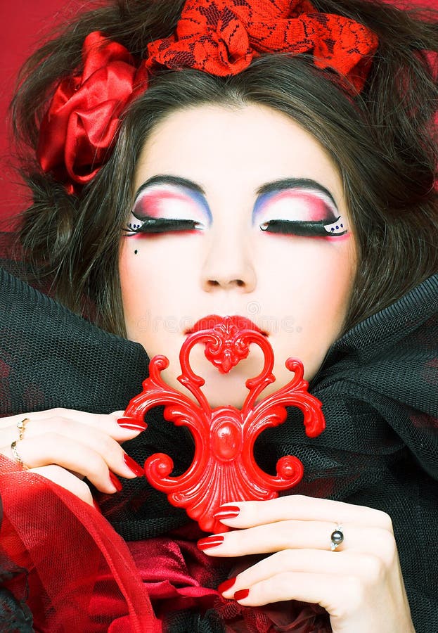 Creative lady. stock image. Image of makeup, cute, face - 40372409