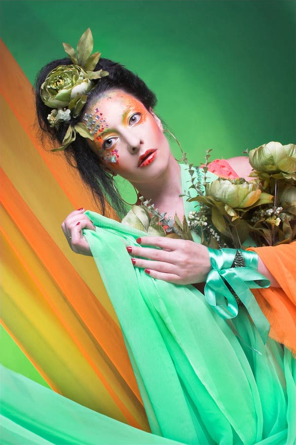 Creative lady. stock image. Image of fashion, adult, curtane - 32889987