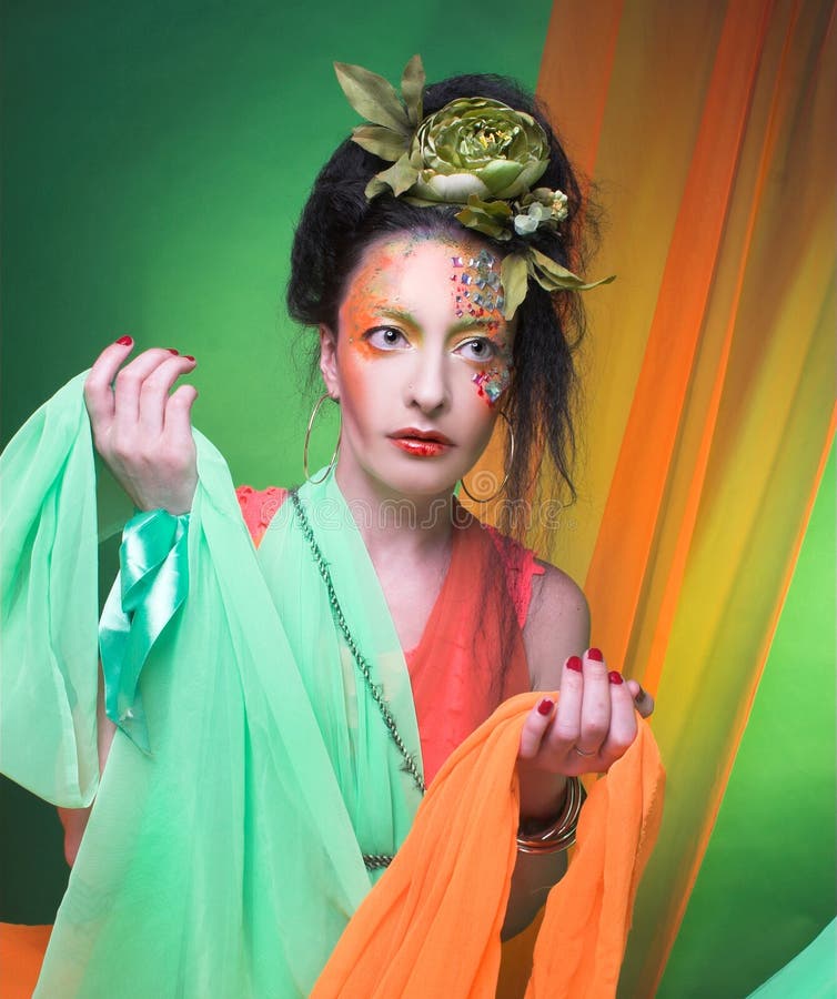 Creative lady. stock photo. Image of gracious, hair, brunette - 39847094