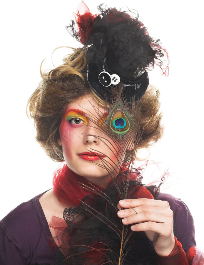 Creative lady stock image. Image of carnival, lady, childlike - 40089369