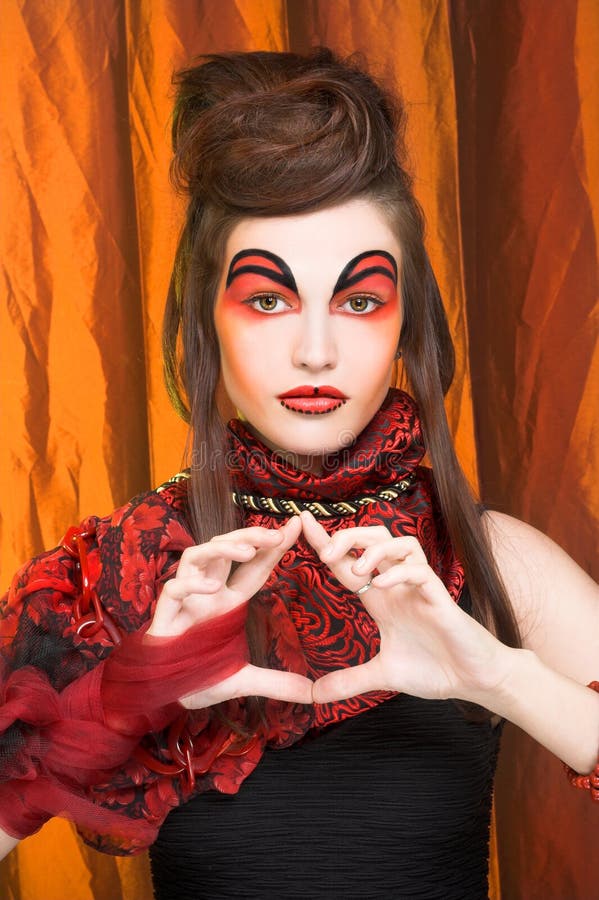 Creative lady. stock image. Image of dream, drama, makeup - 53744981