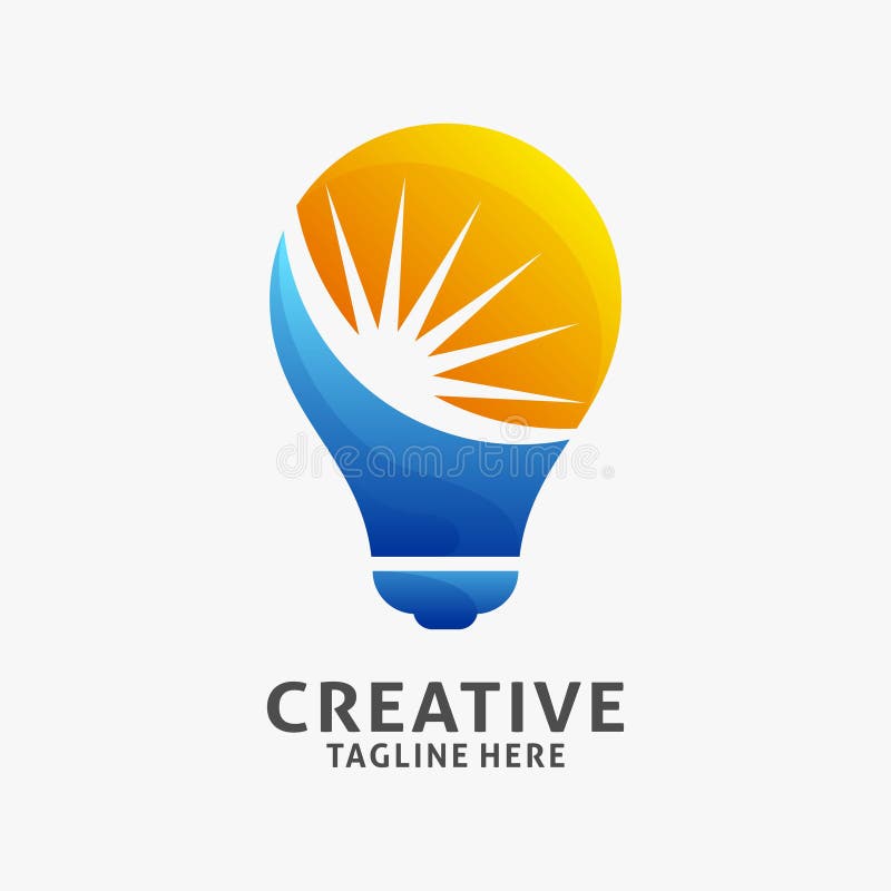 Creative lamp logo design stock vector. Illustration of electric ...