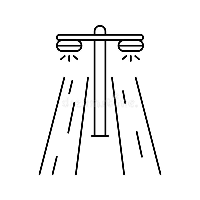 Creative lamp post icon stock vector. Illustration of graphic - 241220722