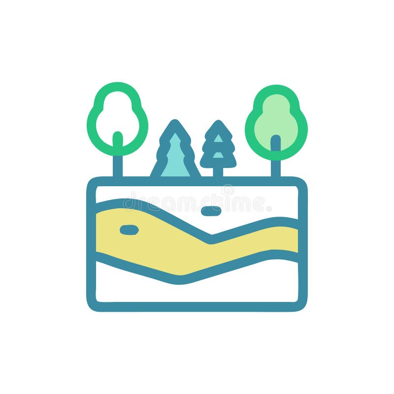 Creative Land Use Icon for Designers Stock Illustration - Illustration ...