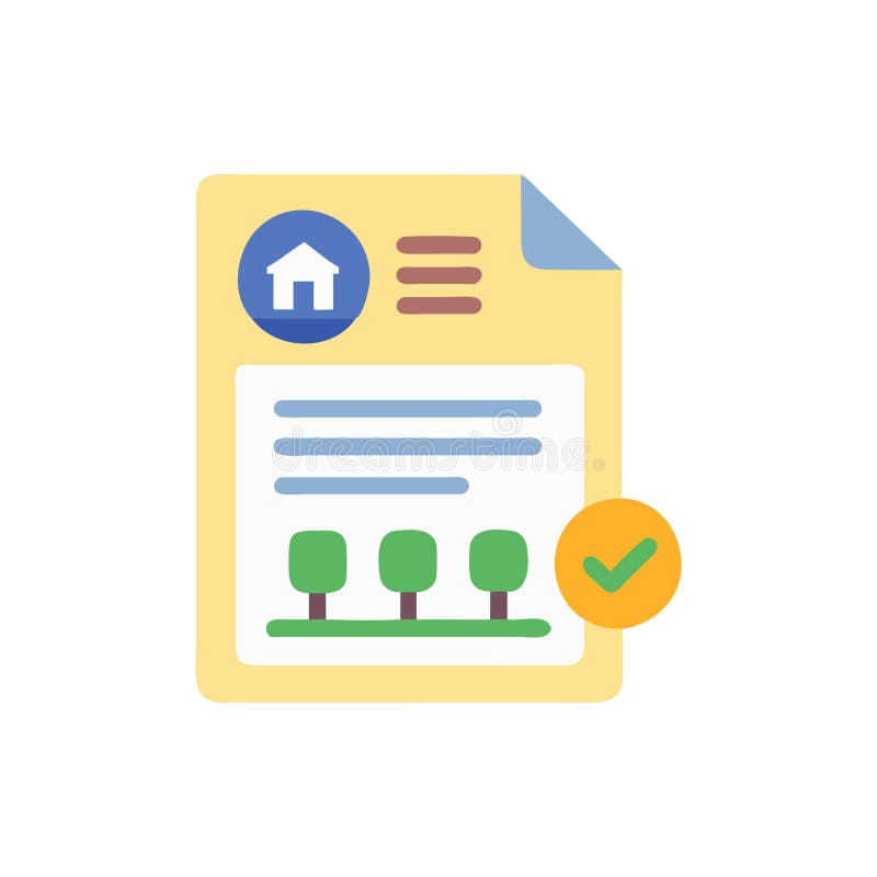 Creative Land Use Permit Icon for Designers Stock Illustration ...