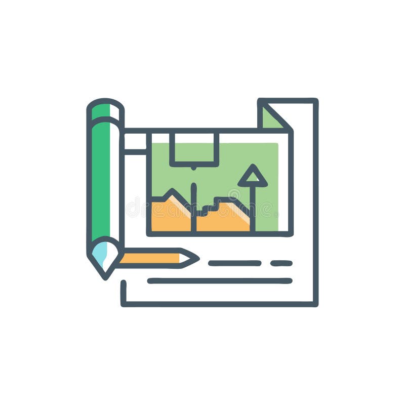 Creative Land Use Planning Icon for Designers Stock Illustration ...