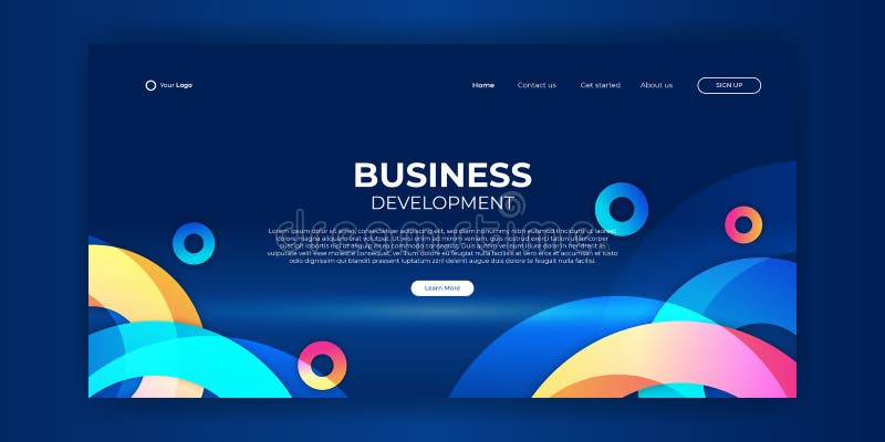 Creative Landing Page Website Screen Part for Responsive Web Design ...