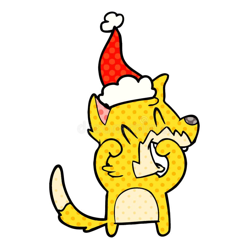A Creative Laughing Fox Comic Book Style Illustration of a Wearing ...